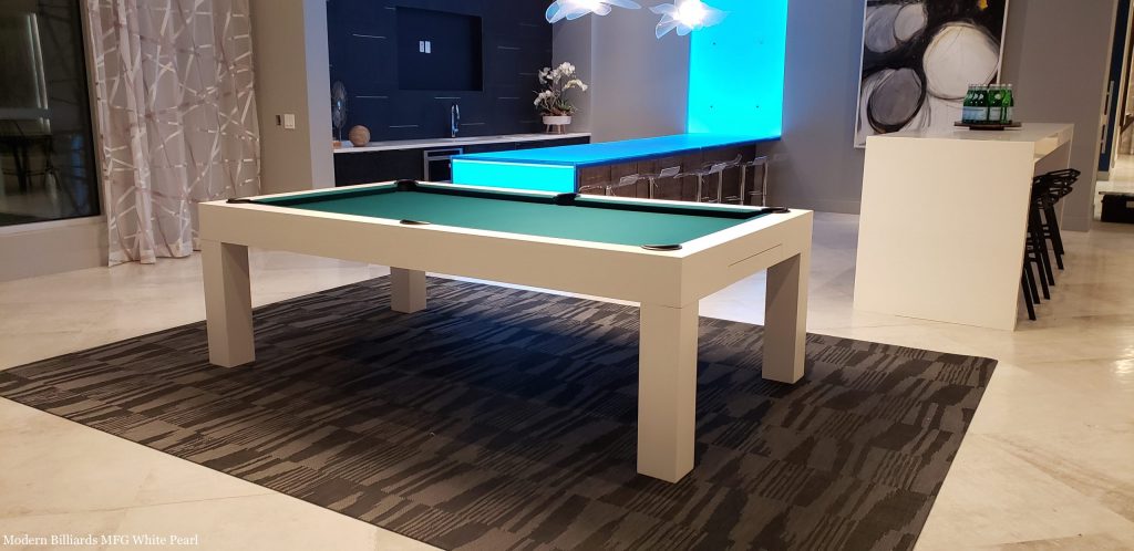 Modern White Pool Table – American Made Billiards
