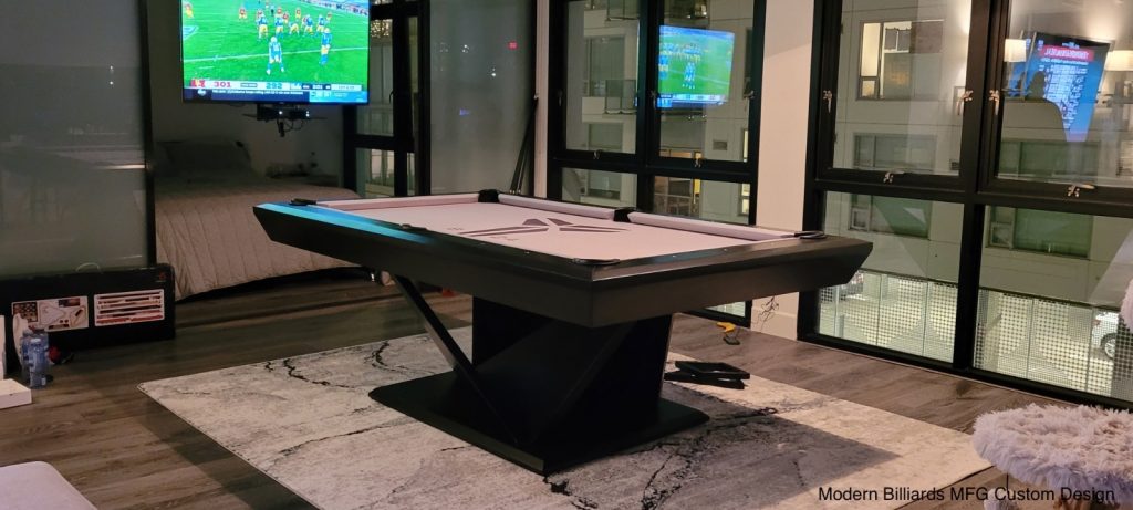 Modern Pool Table Origami Black – American Made Billiards